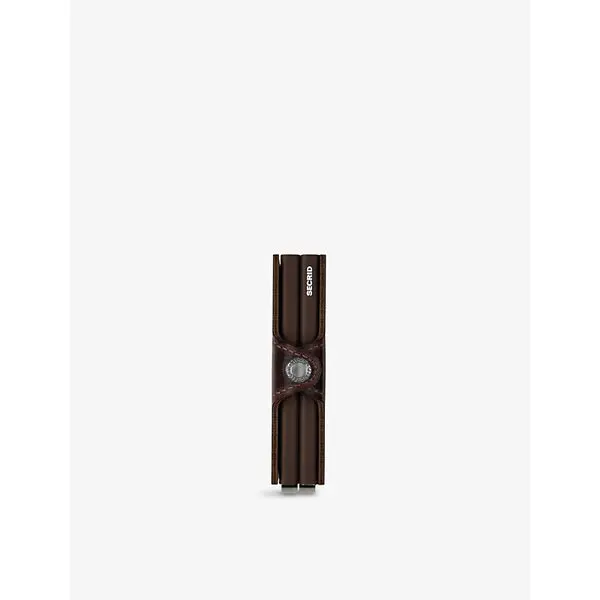 SECRID Twinwallet Vintage Leather And Aluminium Card Holder - Tv-chocolate