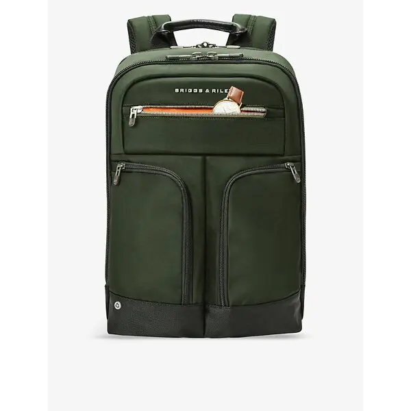 Briggs & Riley Slim Expandable Woven Backpack - Hunter