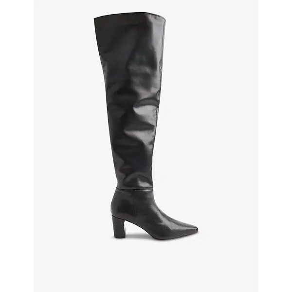 Whistles Inessa Heeled Leather Over-the-knee Boots