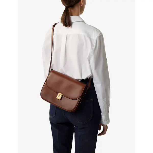 Soeur Belissima Leather Cross-body Bag - Hazelnut