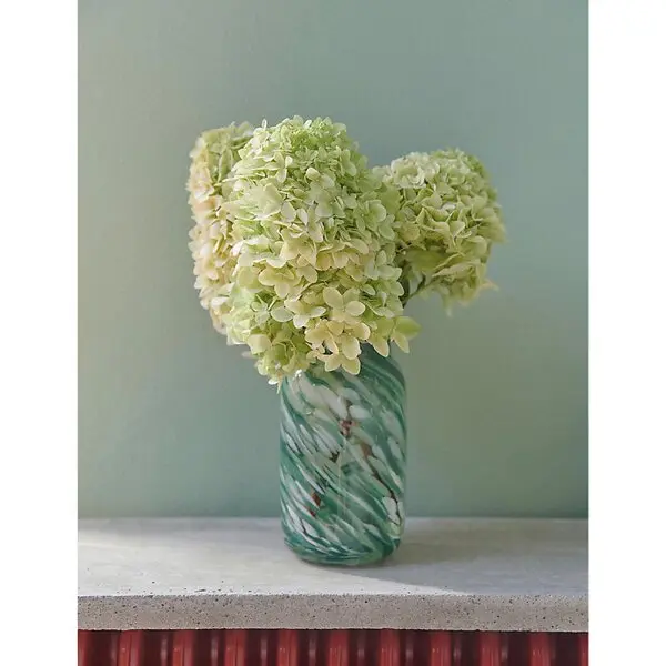 HAY Splash Swirl-pattern Glass Vase