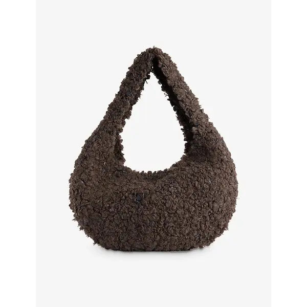 Ouat Pablo Bouclé-Texture Wool-Blend Crossbody Bag - Brown