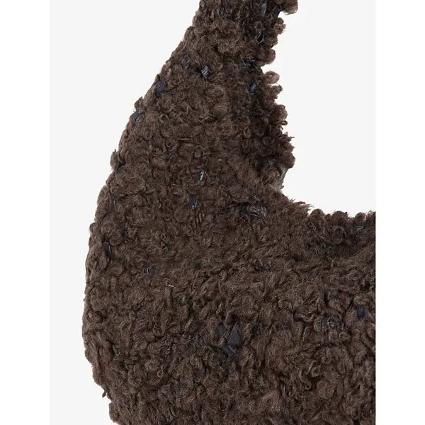 Ouat Pablo Bouclé-Texture Wool-Blend Crossbody Bag - Brown