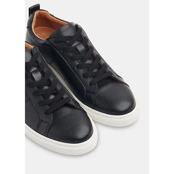 Whistles Koki Lace-up Leather Trainers - Black