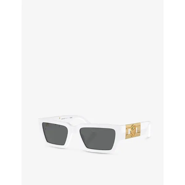 Versace Ve4459 Rectangle Sunglasses - White