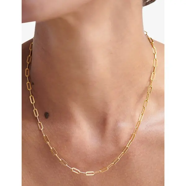 Monica Vinader Paperclip Chain Necklace - Gold