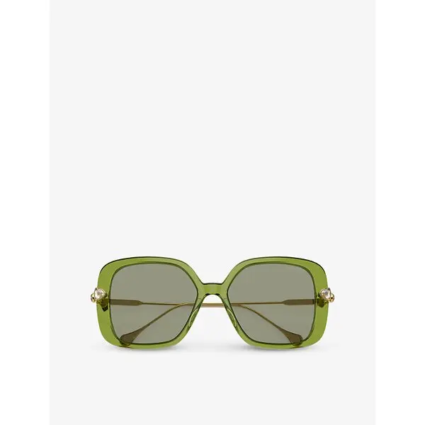 SWAROVSKI Sk6011 Square-frame Sunglasses - Green