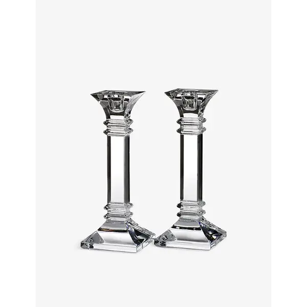 MARQUIS Treviso Crystal Set Of Two Candlesticks 20cm - One-color