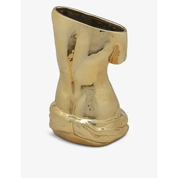 SELETTI Milo Metallic Ceramic Vase 37cm