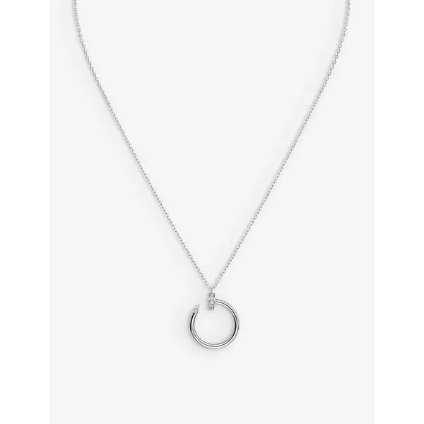 CARTIER Juste Un Clou Diamond Pendant Necklace - White Gold