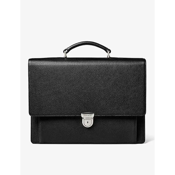 ASPINAL OF LONDON Grained-leather Briefcase