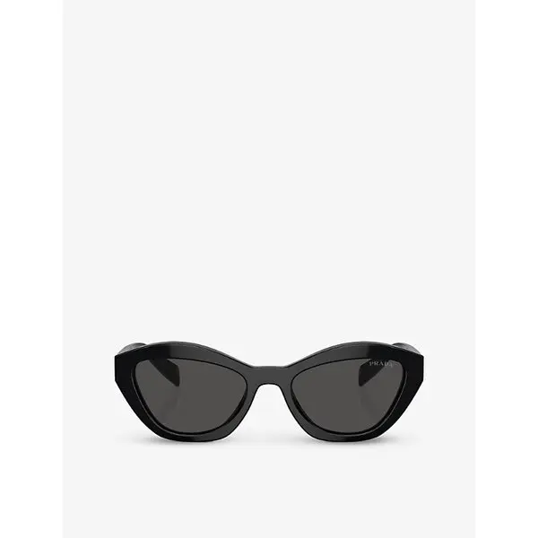 Prada Butterfly-shape Acetate Sunglasses - Black