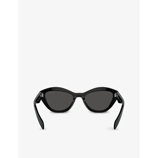 Prada Butterfly-shape Acetate Sunglasses - Black