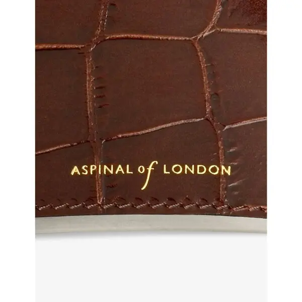 ASPINAL OF LONDON Classic Stainless-steel And Leather Hip Flask - Amazon Brown
