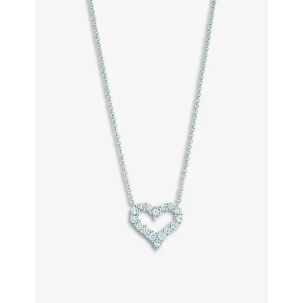 Tiffany & Co. Hearts Pendant With Diamonds In Platinum - One-color
