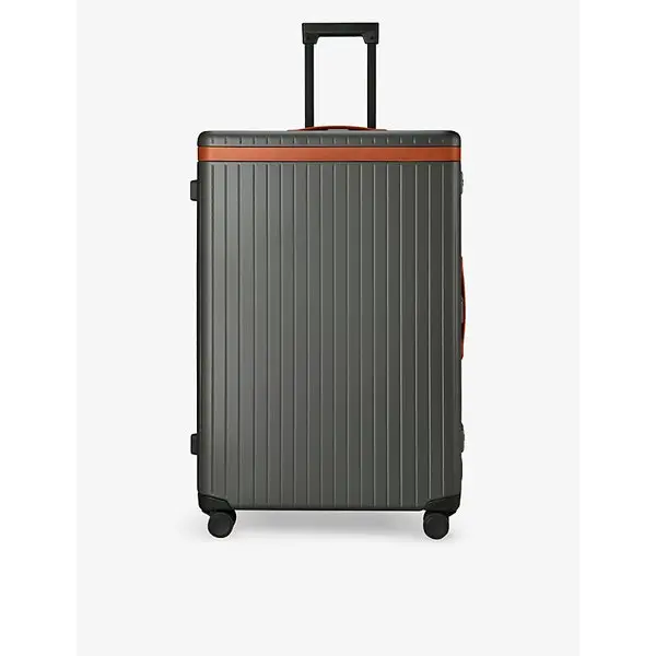 CARL FRIEDRIK The Large Check-in Suitcase - Cognac/grey