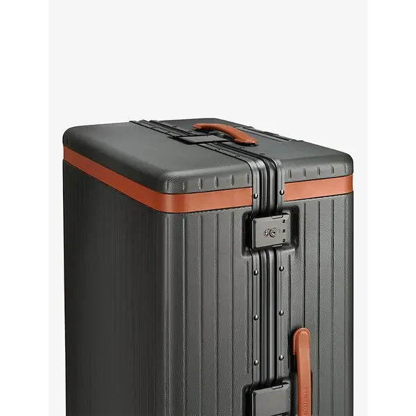 CARL FRIEDRIK The Large Check-in Suitcase - Cognac/grey