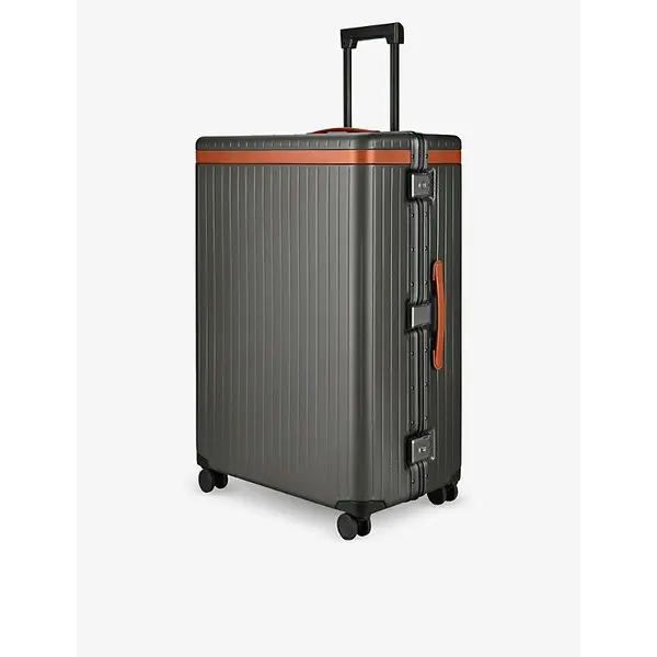 CARL FRIEDRIK The Large Check-in Suitcase - Cognac/grey