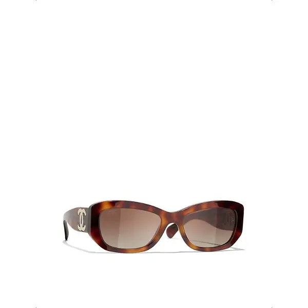 Chanel Rectangle Sunglasses - Brown