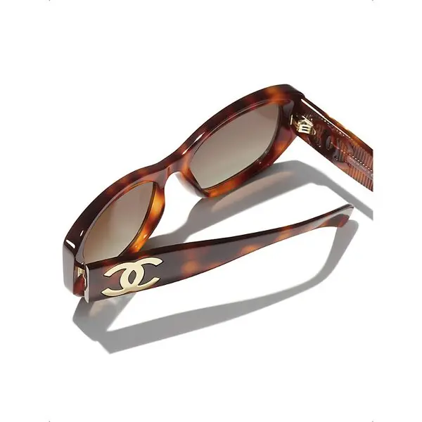 Chanel Rectangle Sunglasses - Brown