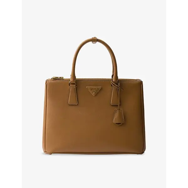 Prada Galleria Large Saffiano-leather Tote Bag - Brown