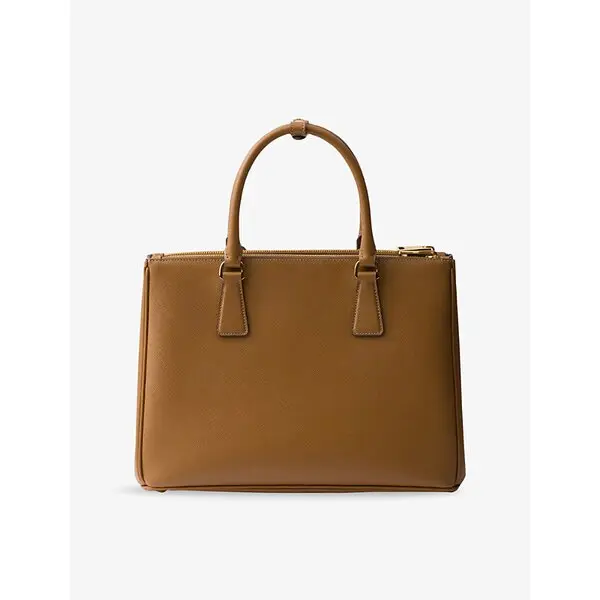 Prada Galleria Large Saffiano-leather Tote Bag - Brown