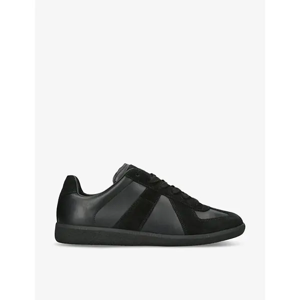 MAISON MARGIELA Replica Panelled Leather Low-top Sneakers - Black