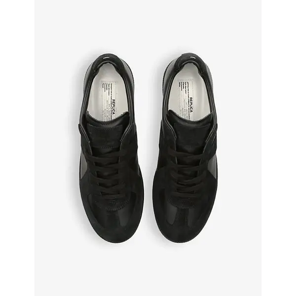MAISON MARGIELA Replica Panelled Leather Low-top Sneakers - Black