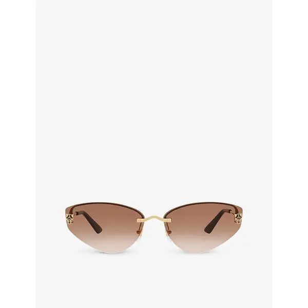 CARTIER Ct0431s Cat-eye Sunglasses - Gold