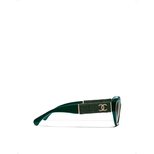 Chanel Ch5513 Cat-Eye Sunglasses - Green | Editorialist