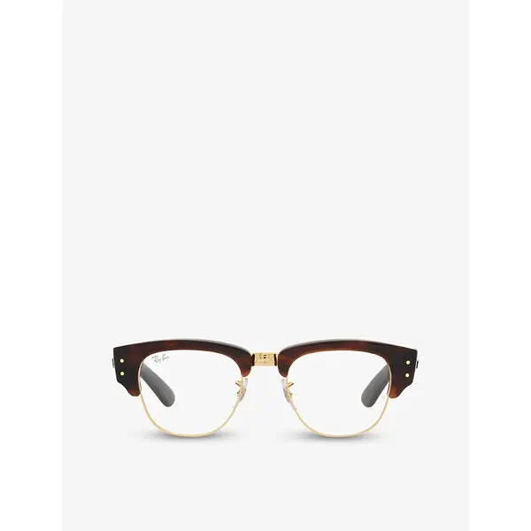 Ray-ban Mega Clubmaster Square-frame Optical Glasses - Brown