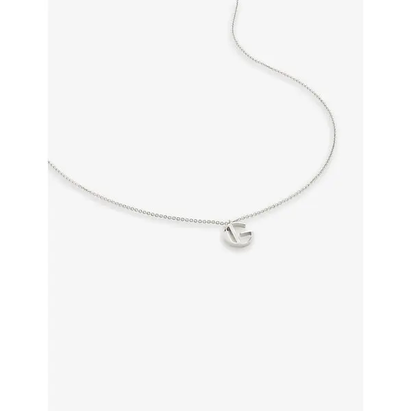 Monica Vinader G Letter-charm Pendant Necklace - Sterling Silver