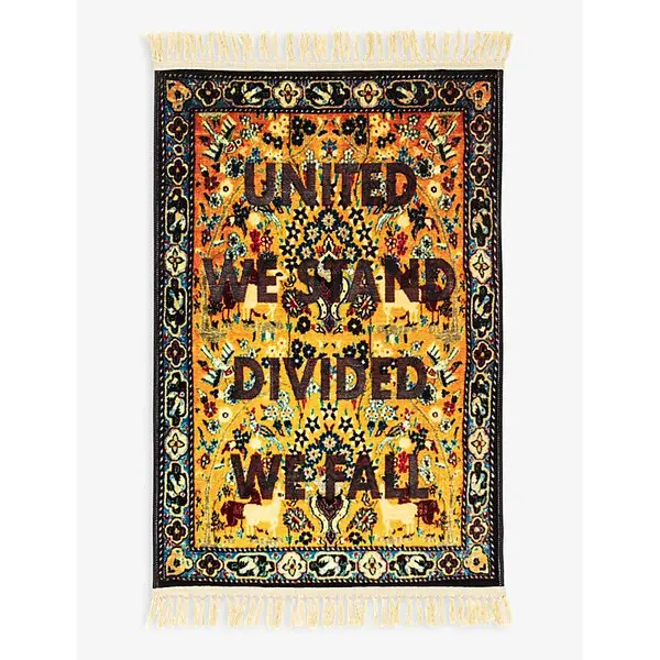 SELETTI Loredana Longo United We Stand Divided We Fall Woven Rug 120cm X 80cm - One-color