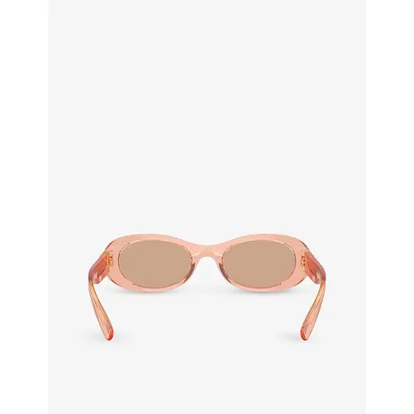 Miu Miu Mu 06zs Oval-frame Sunglasses - Pink