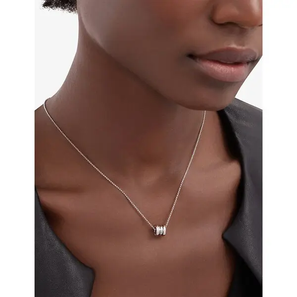 BVLGARI B.zero1 18ct White-gold Pendant Necklace