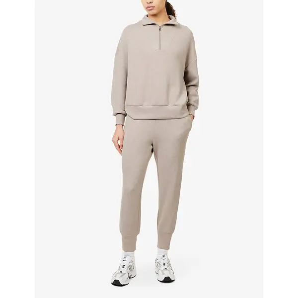 Varley Hawley Relaxed-fit Sweatshirt - Taupe Marl