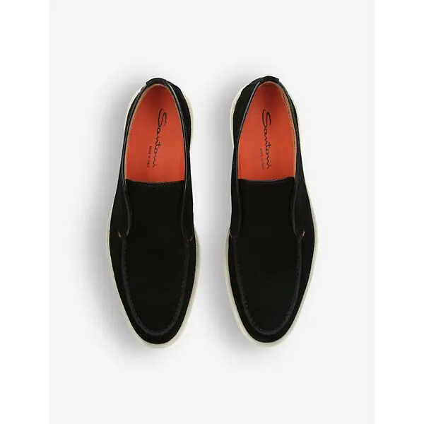 Santoni Detroit Slip-on Suede Desert Boots