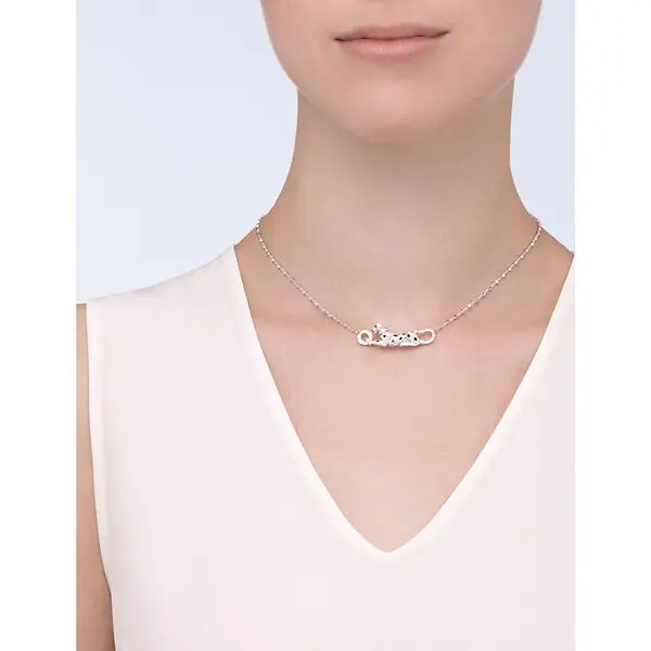 Cartier Panthère De 18ct White-gold, Lacquer, Emerald And Diamond Necklace