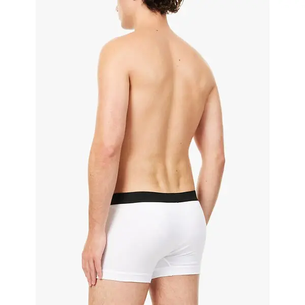 TOM FORD Branded-waistband Pack Of Two Stretch-cotton Trunks - White