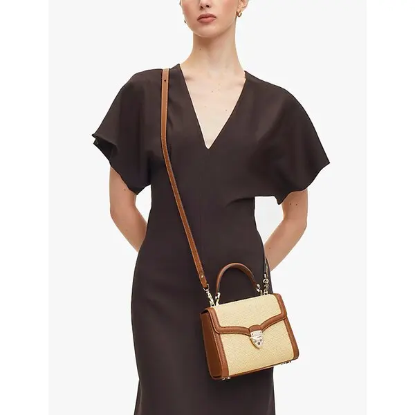 ASPINAL OF LONDON Mayfair Midi Leather Shoulder Bag