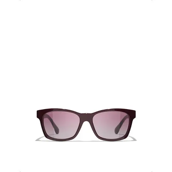 Chanel Square Sunglasses - Red