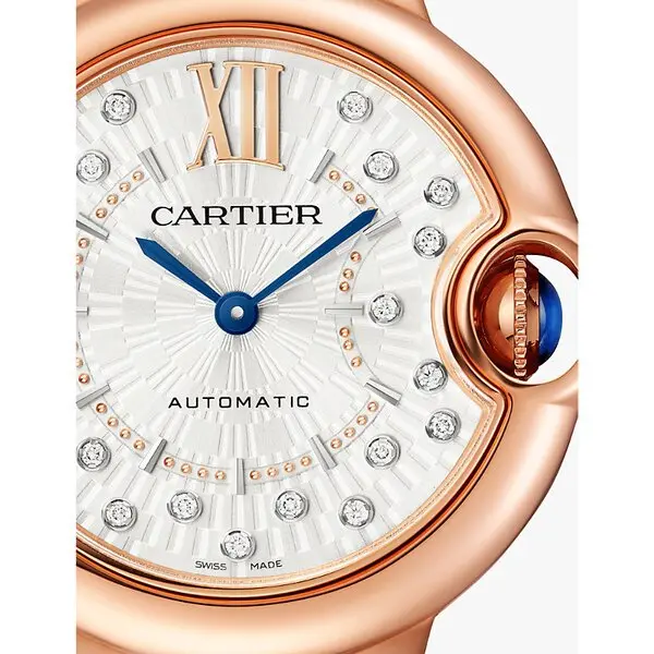Cartier Ballon Bleu 18ct Rose-gold Diamond Mechanical Watch