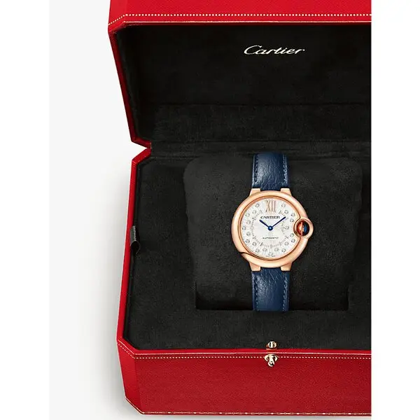 Cartier Ballon Bleu 18ct Rose-gold Diamond Mechanical Watch