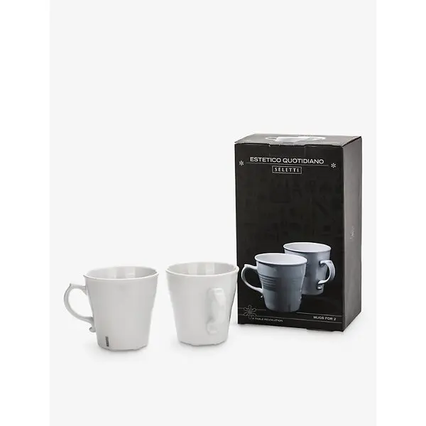 SELETTI Selab Estetico Quotidiano Porcelain Mugs Set Of Two - One-color