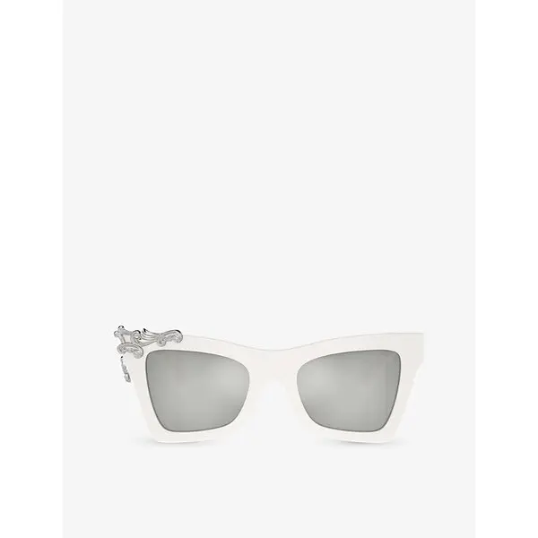 Dolce & Gabbana Dg4434 Cat-eye Sunglasses - White