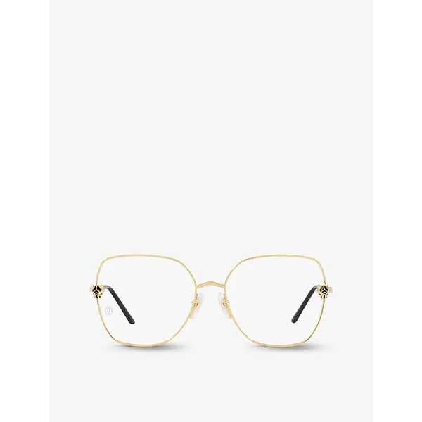 CARTIER Ct0417o Rectangle-frame Optical Glasses - Gold