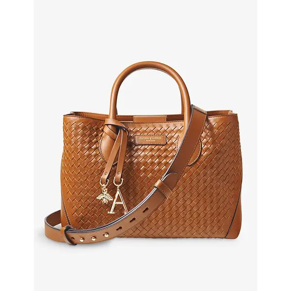 ASPINAL OF LONDON Midi London Tote Leather Tote Bag - Tan