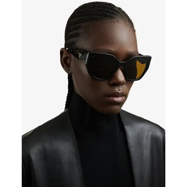 Prada Pr 19zs Cat-eye Sunglasses - Black