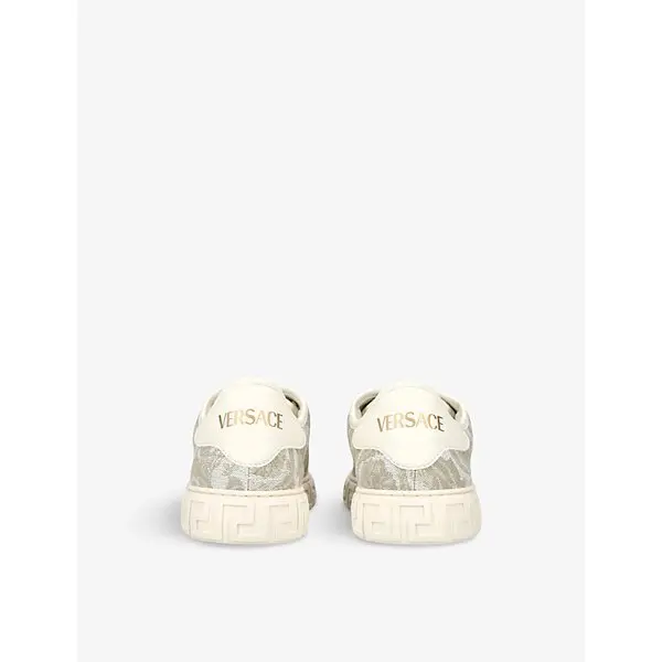 Versace Baroque Graphic-pattern Canvas Low-top Sneakers