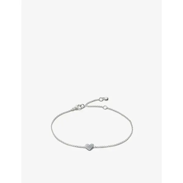 Monica Vinader Heart Lab-grown Diamond Chain Bracelet - Sterling Silver